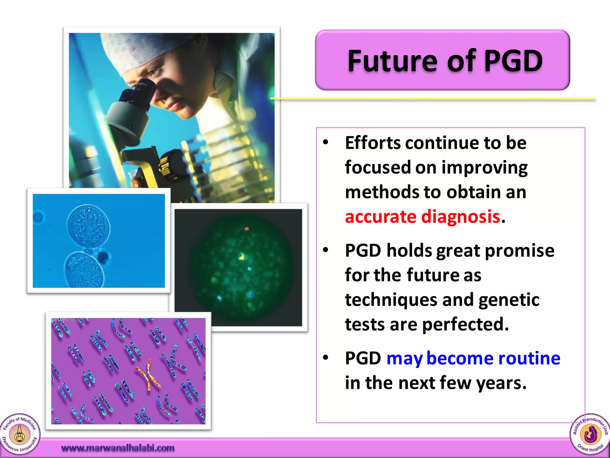 Pre-implantation Genetic Diagnosis ( PGD ) | PDF