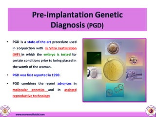 Pre-implantation Genetic Diagnosis ( PGD ) | PDF