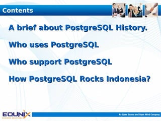 PostgreSQL Rocks Indonesia | PPT