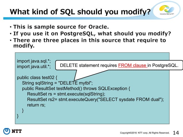 Migration From Oracle to PostgreSQL