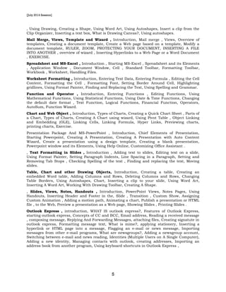 PGDCA syllabus includes first sem and second sem | PDF