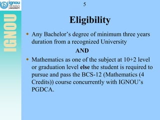 Post Graduate Diploma in Computer Applications (PGDCA) | PPTX