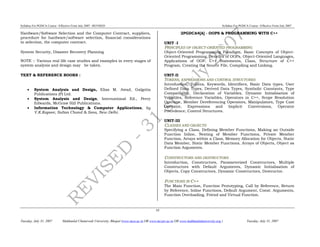 Pgdca final syllabus_2007_revised_31st_july_2007 | PDF