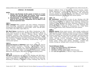 Pgdca final syllabus_2007_revised_31st_july_2007 | PDF