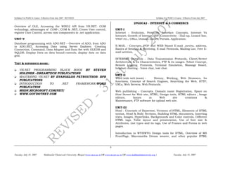 Pgdca final syllabus_2007_revised_31st_july_2007 | PDF