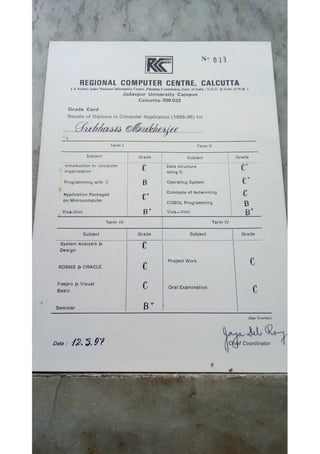 PGDCA_Marksheet | PDF
