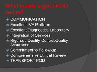 PGD center setup | PPTX