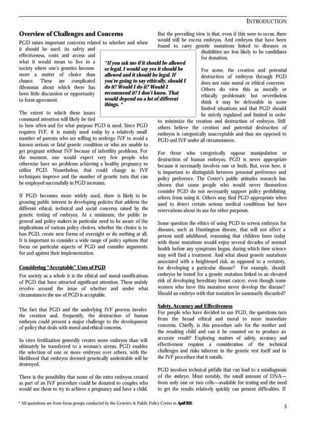 Pgd discussion challengesconcerns | PDF