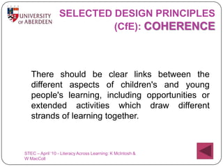 Pgde secondary cross curricular planning in literacy across learning ...