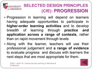 Pgde secondary cross curricular planning in literacy across learning ...