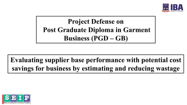 PGD GB (DU IBA) Project Defense.pptx | Business Administration | Business