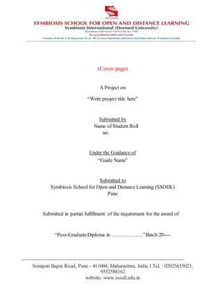 Pgdhhm project titles | DOC