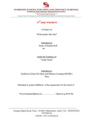 Pgdhim project titles | DOC | Health Insurance | Insurance