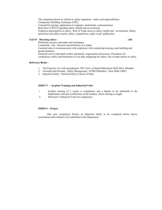 Pg dip ind safety syllabi | PDF