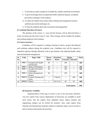 Pg dip ind safety syllabi | PDF
