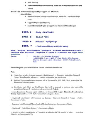 Piping Design Course in India­ | PDF