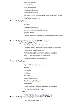 Piping Design Course in India­ | PDF