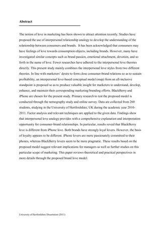 PG Dissertation Overview | PDF | Dating | Family and Relationships