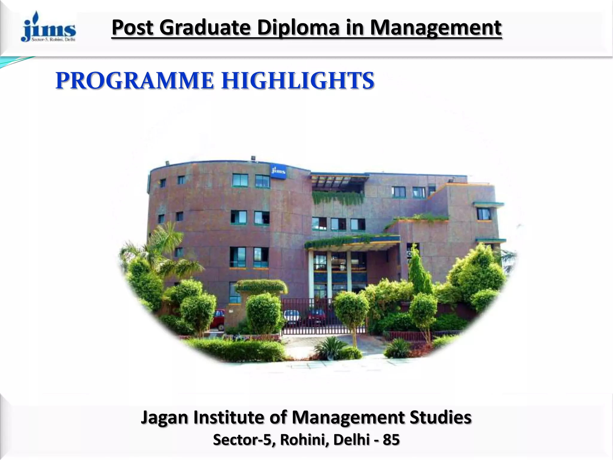 JIMS Rohini News - PGDM Admissions Open 2016 | PPT