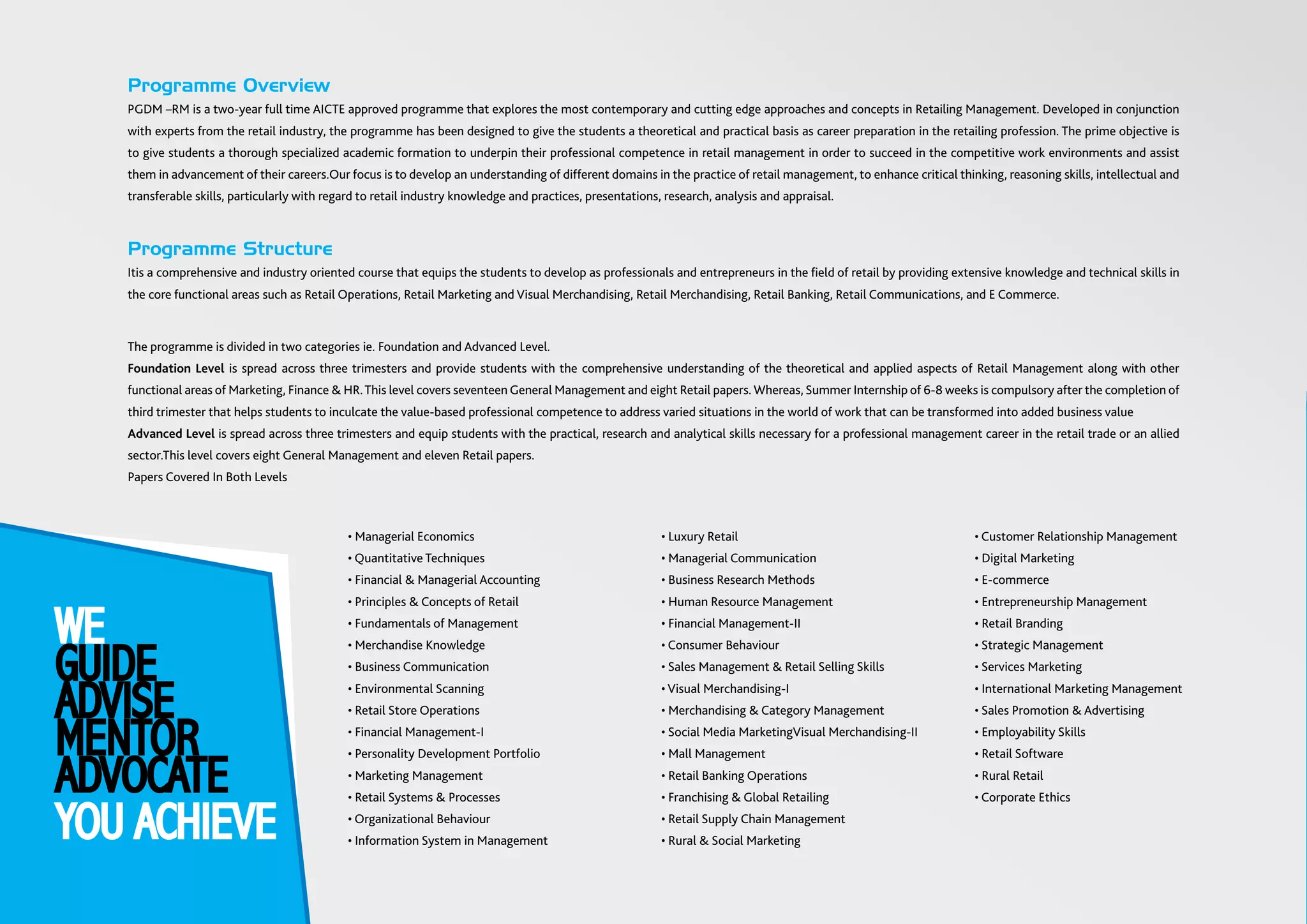 JIMS Rohini PGDM Retail Management Program | PDF