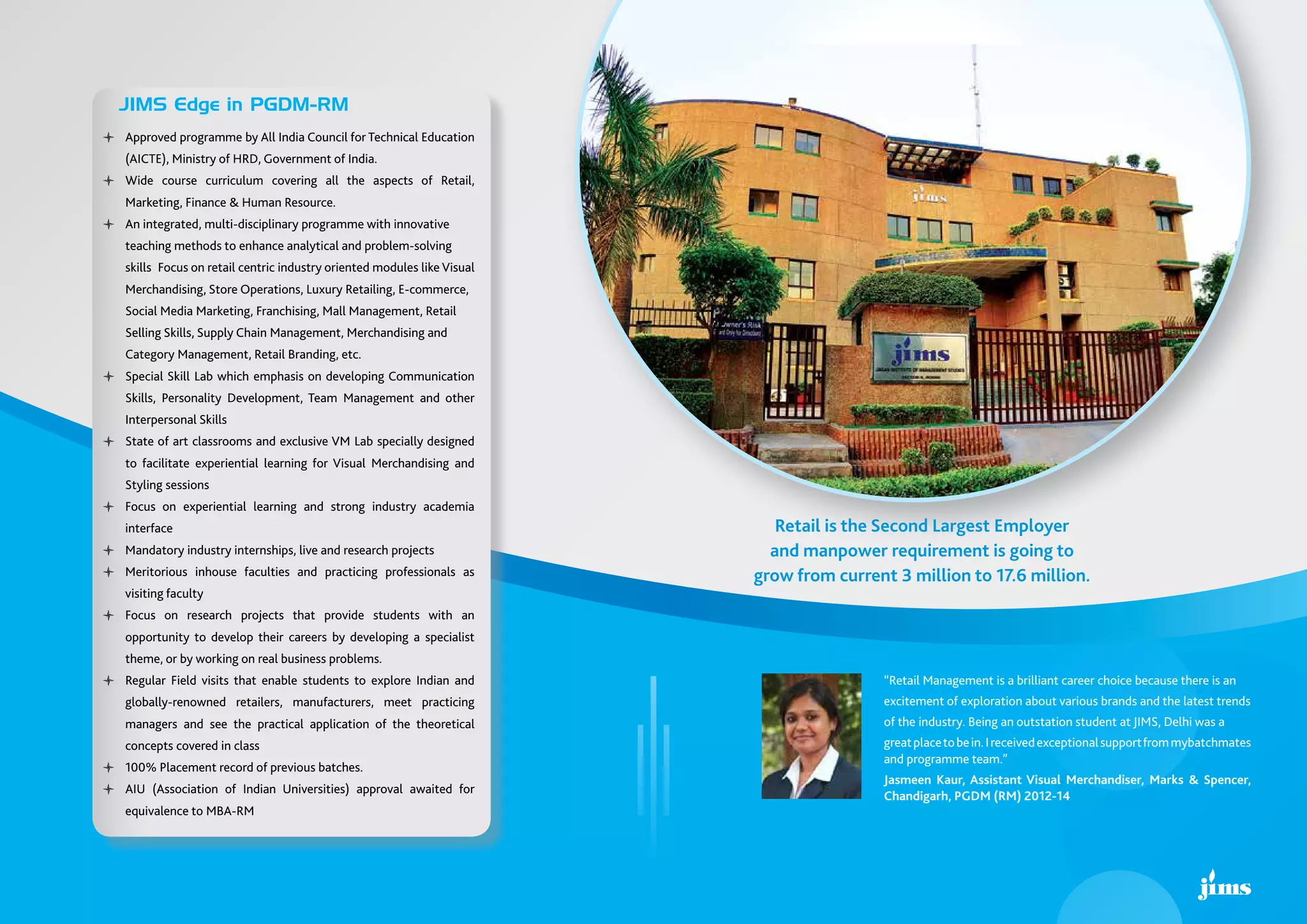 JIMS Rohini PGDM Retail Management Program | PDF