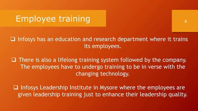 Training and Development in Infosys | PPTX