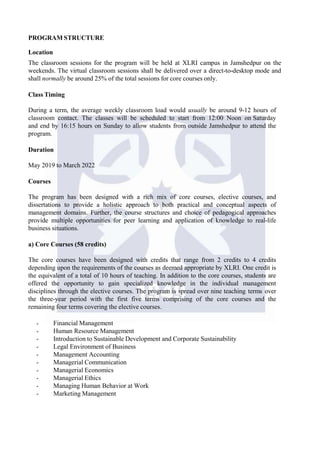 XLRI Postgraduate Diploma in Management Brochure (3 year program, part ...