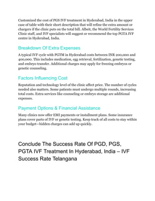 PGD_PGS_PGTA_PGTM IVF In Hyderabad, India At Affordable Costs | PDF