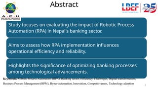AUTOMATION OF A BUSINESS PROCESS USING RPA IN BANKING SECTOR.pptx