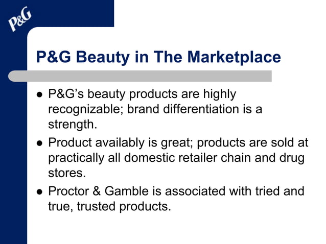 Procter & Gamble Strategic Analysis | PPTX