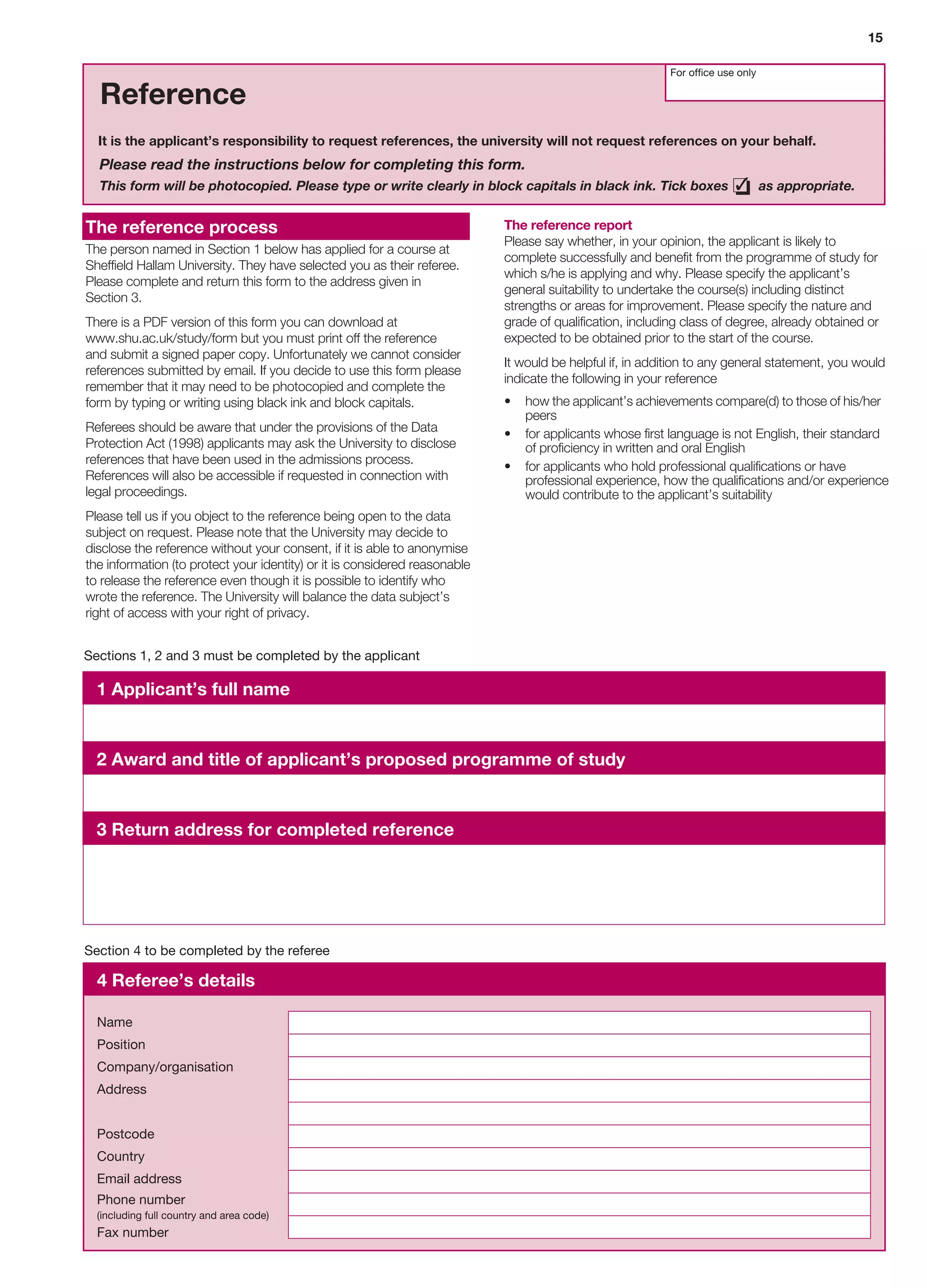 Pgft pt-dl-reference-form | PDF