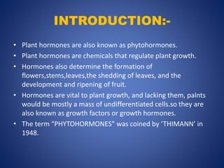PLANT GROWTH HORMONE | PPTX