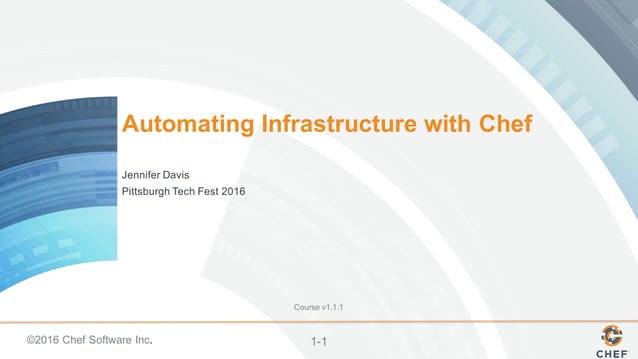 Automating Infrastructure With Chef Ppt