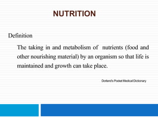 Co relation between Plastic surgery and Nutrition | PPTX