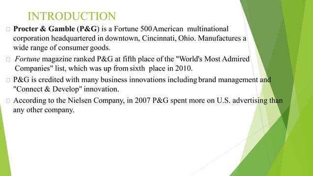 presentation on strategies adopted by P&G | PPTX | Business | Business and Finance