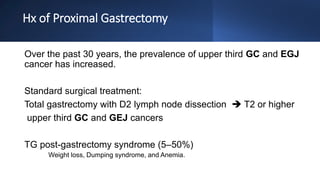 Proximal Gastrectomy for Early Gastric Cancer | PPTX