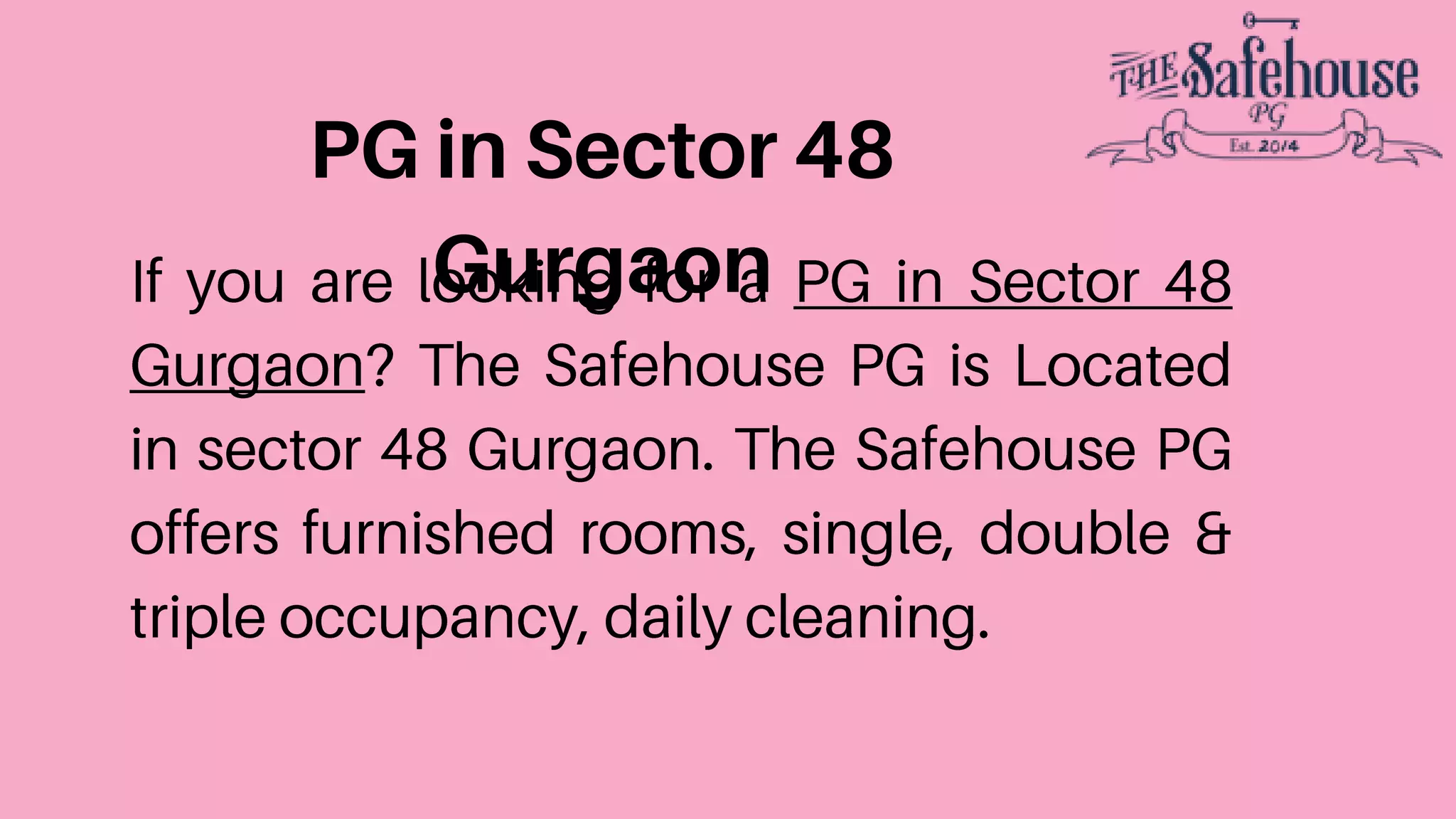 Pg in sector 48 gurgaon | PPT