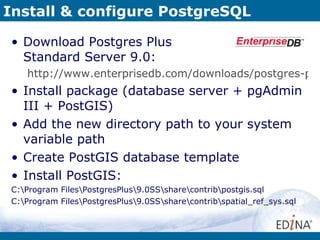 Getting Started with PostGIS geographic database - Lasma Sietinsone, EDINA | PPT
