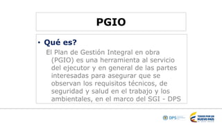 INFORME PGIO PARA EJECUCION DE OBRA DE PAVIMENTO | PPTX