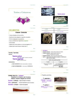 Teníase e cisticercose | PDF