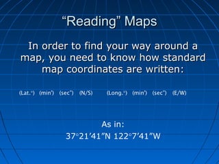 Physical Geography Lecture 03 - Maps 100316 | PPT