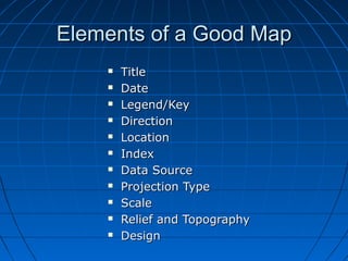 Physical Geography Lecture 03 - Maps 100316 | PPT