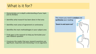 Pg literature reviews | PPT