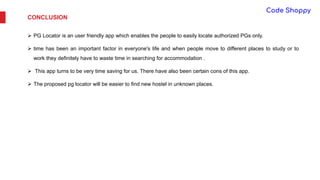 Its a presentation of paying guest finding app | PPTX