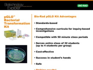 pGLO Tutorial - English | PPT | Genetics | Science