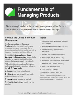 Product Management Fundamentals | PDF