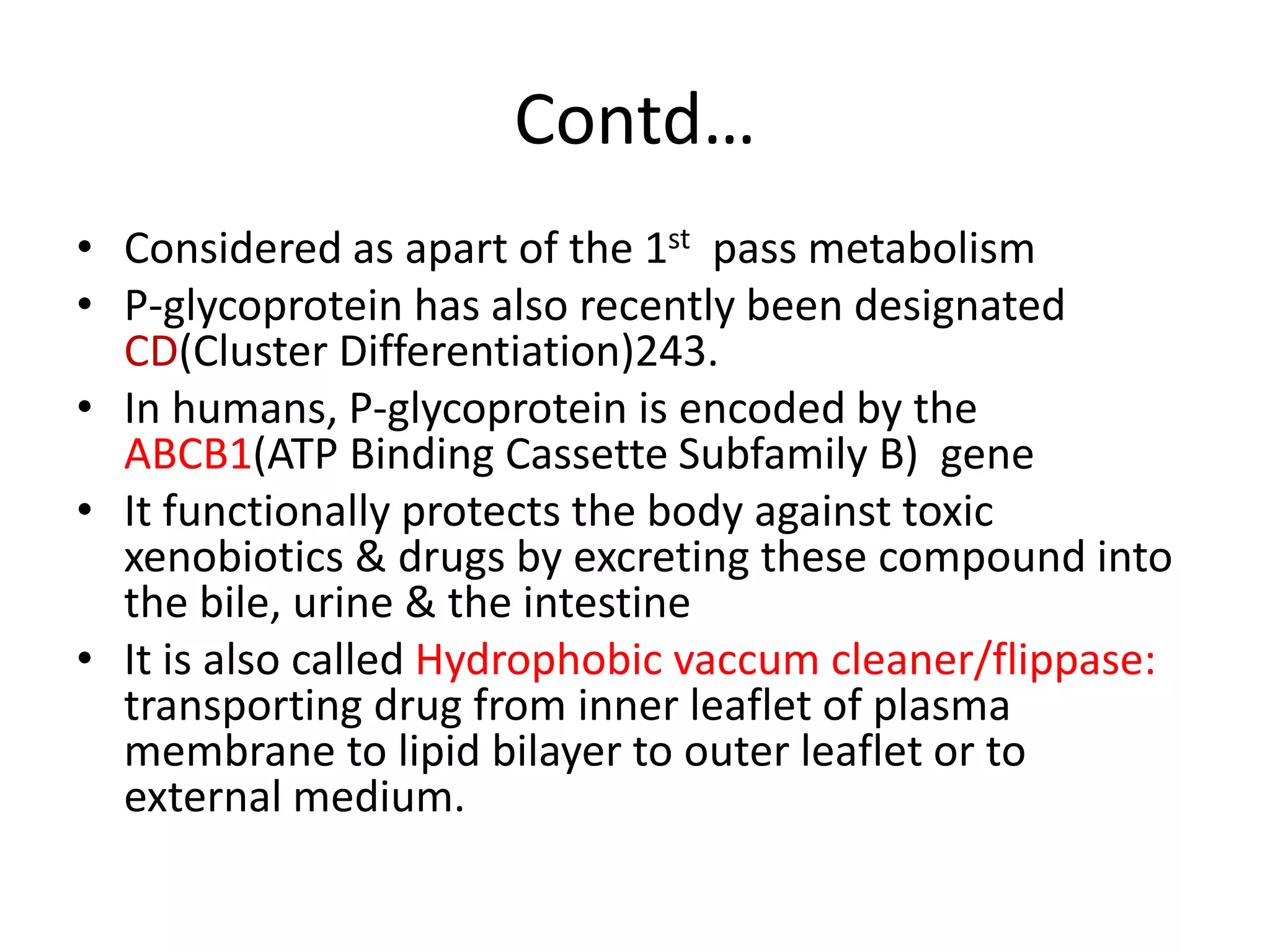 P- glycoproteins | PPTX