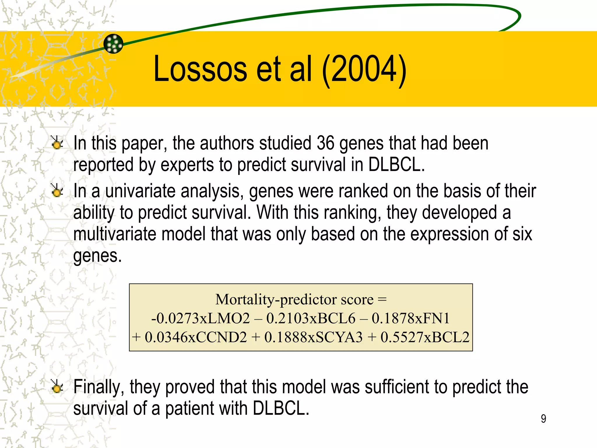 Application of a Selective Gaussian Naïve Bayes Model for Diffuse-Large ...