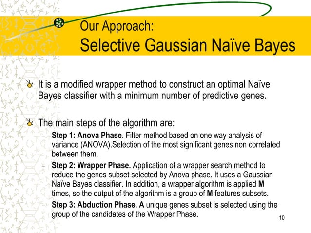 Application of a Selective Gaussian Naïve Bayes Model for Diffuse-Large ...