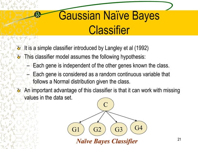 Application of a Selective Gaussian Naïve Bayes Model for Diffuse-Large ...